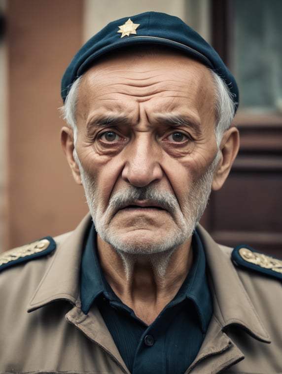 Premium Free ai Images | scared random unique expressive old small town ...