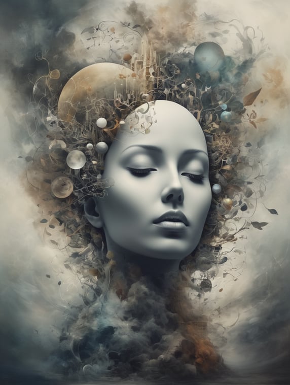 Premium Free ai Images | whispers of the mind depict mind transitioning ...