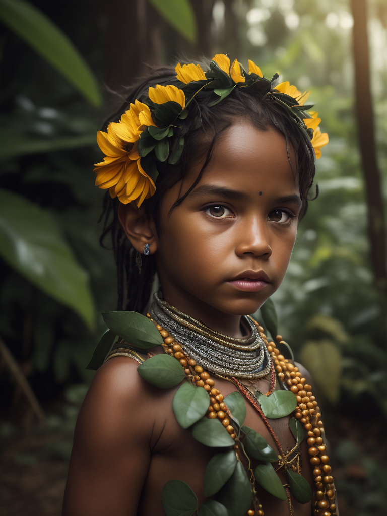 Lumenor AI Image Generation - portrait of an brazilian amazon child ...