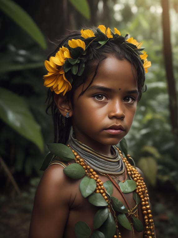 Premium Free ai Images | portrait of an brazilian amazon child high ...
