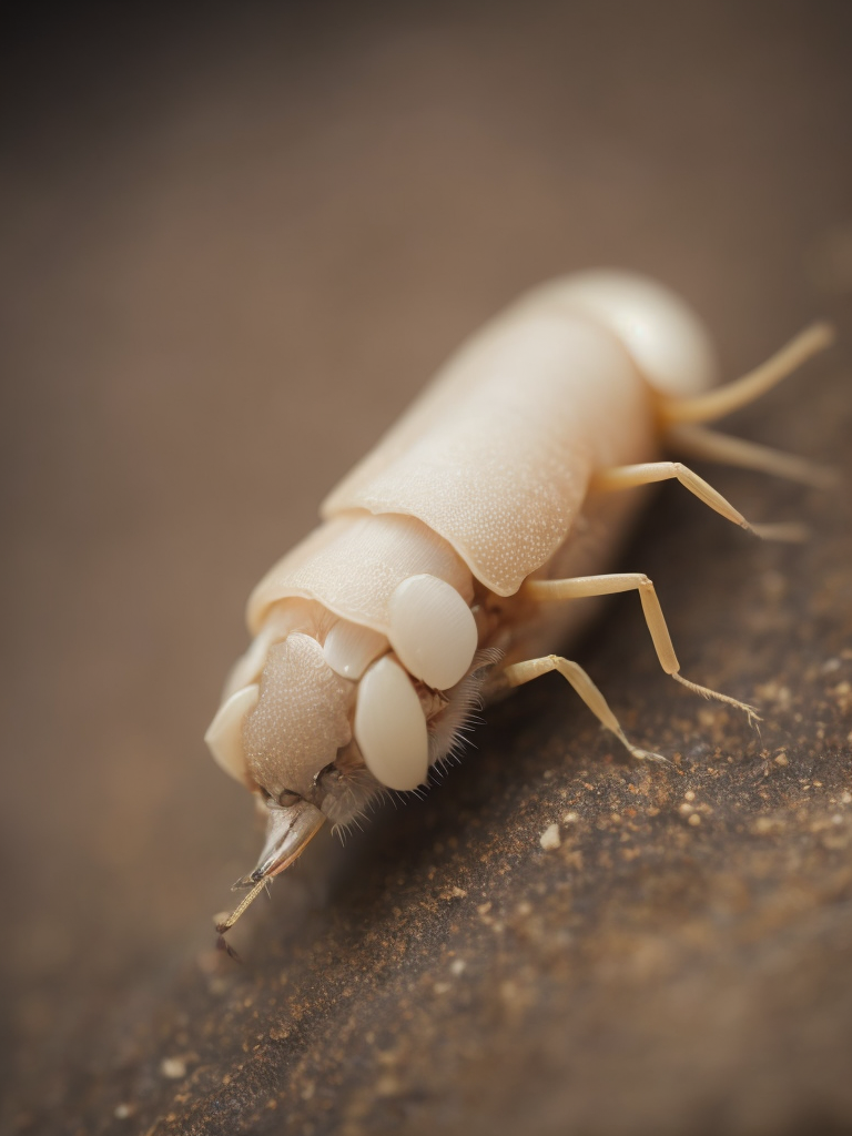 Lumenor AI Image Generation - macro photography of cute maggot