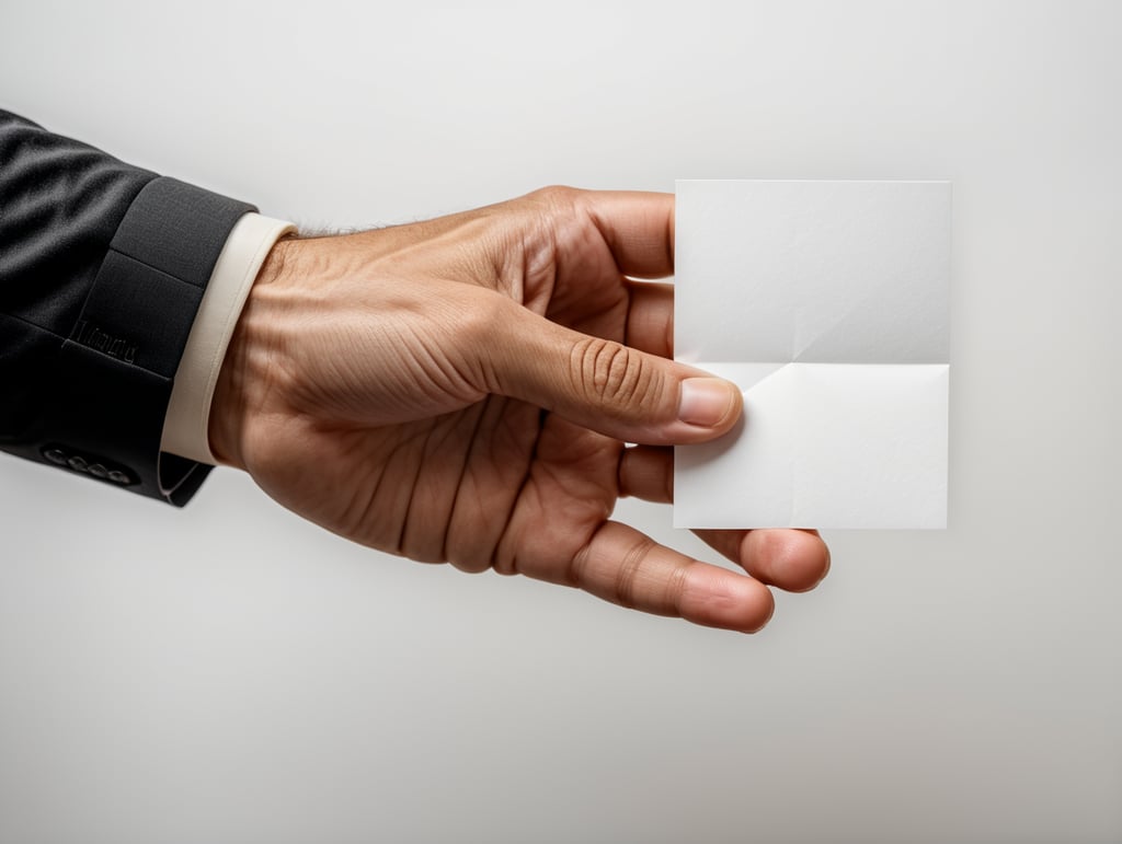 Premium Free ai Images | hand holding square piece of paper between ...