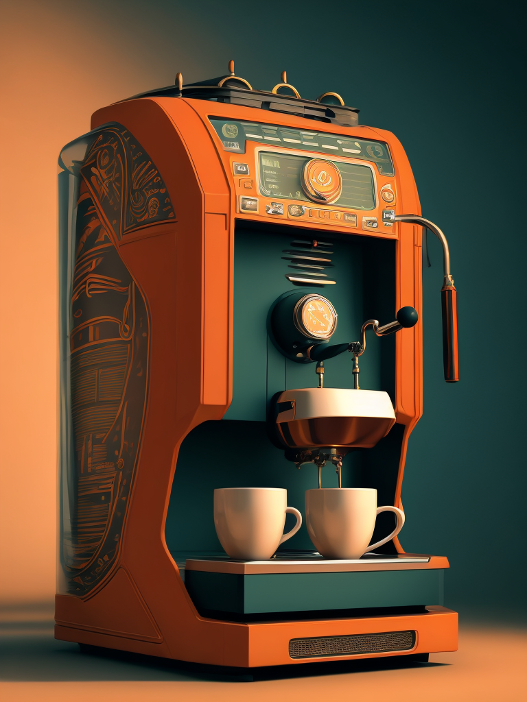 Lumenor AI Image Generation - aztec coffee machine