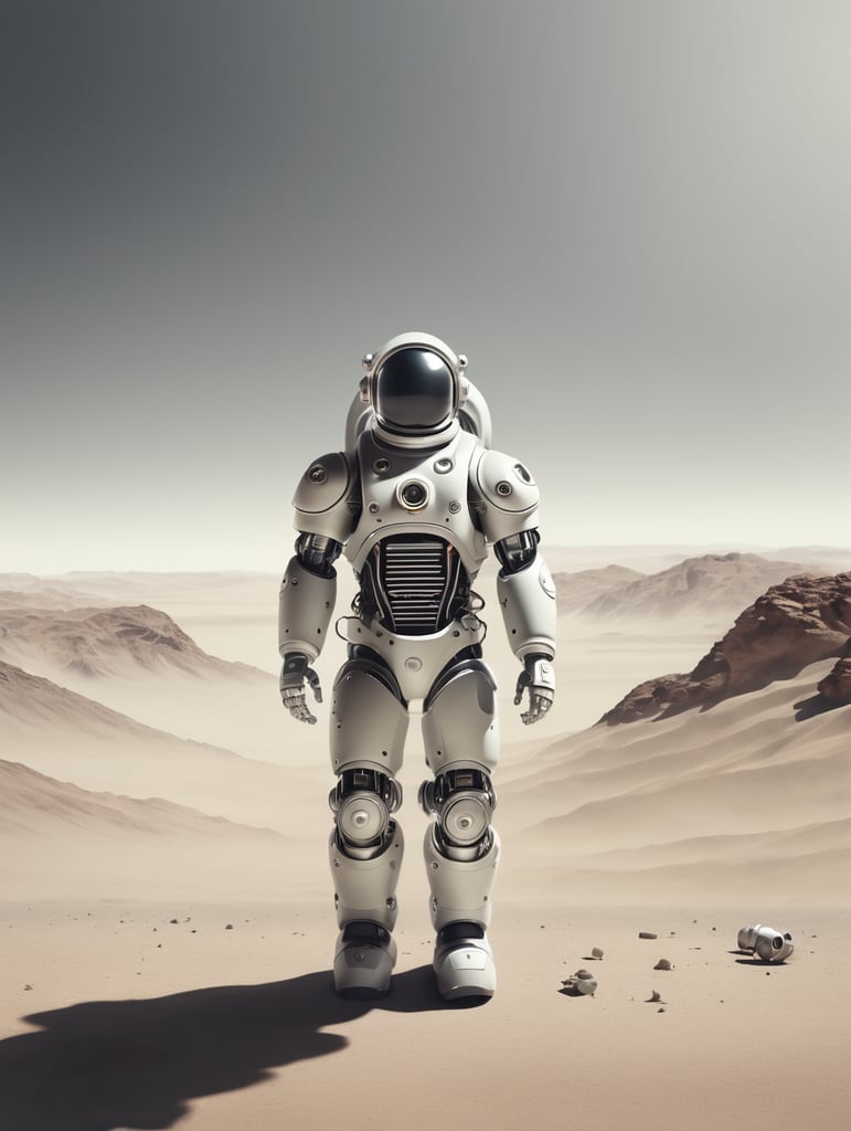 Premium Free ai Images | robotic astronaut in open space