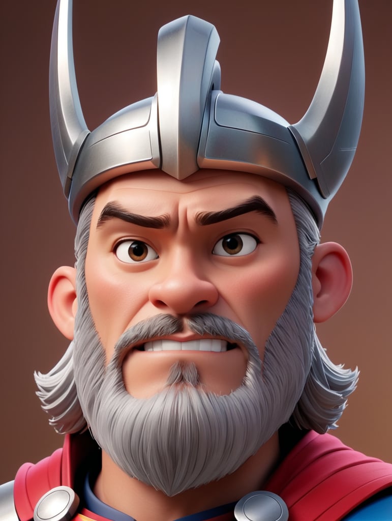Premium Free ai Images | thor cel shading style portrait