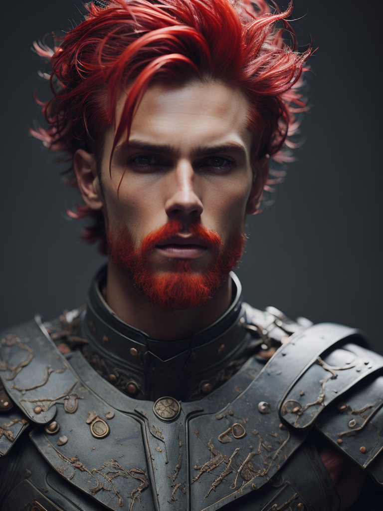 Lumenor AI Image Generation - warrior red head man