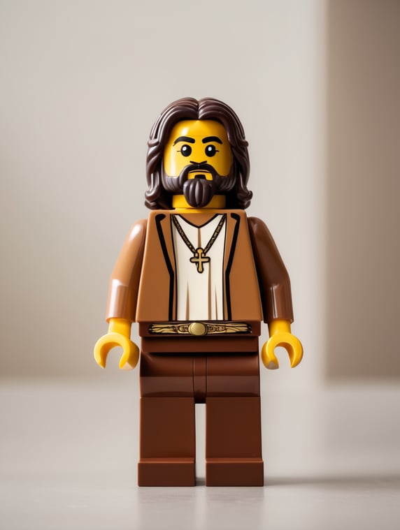 Premium Free ai Images | sacred of jesus christ as lego character