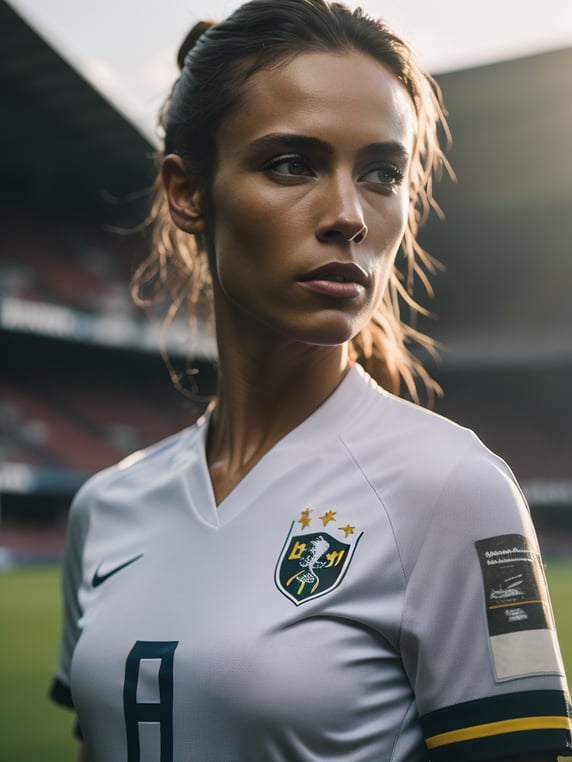 Lumenor AI Image Generation - epic portrait of women soccer player fifa ...