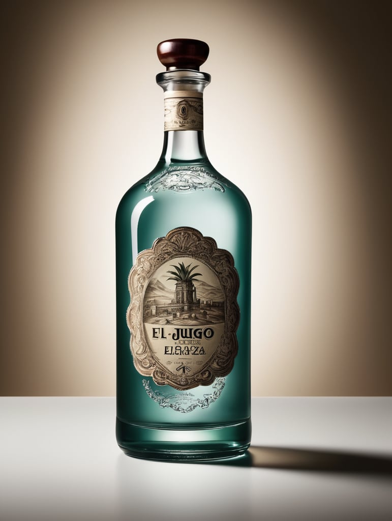 Premium Free ai Images | an upscale bottle of tequila called el jugo ...