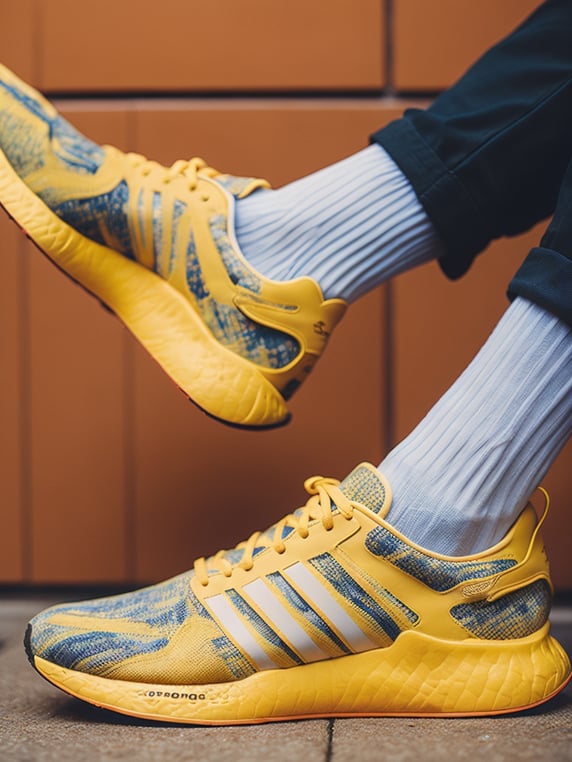 Premium Free ai Images | hyper realistic image of adidas hi tech sports ...