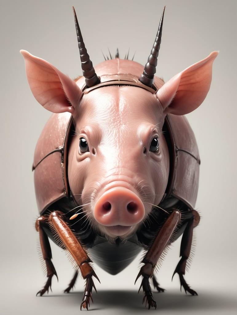 Premium Free ai Images | fusion of cockroach and pig