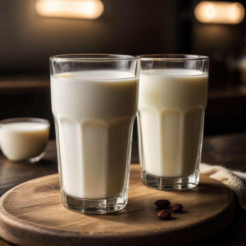 Premium Free ai Images | mockup of glass of milk