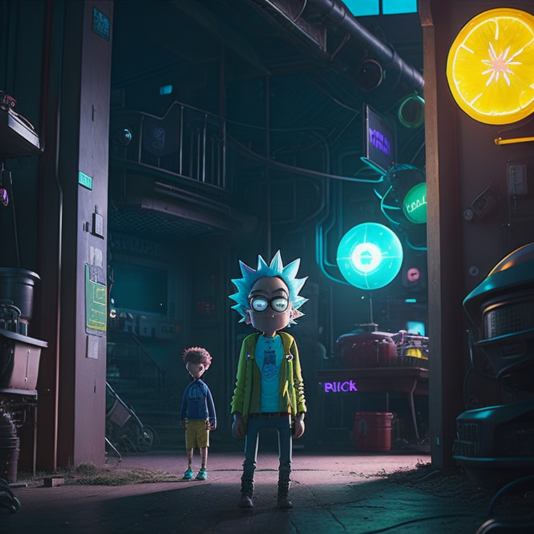 Premium Free ai Images | rick and morty realistic