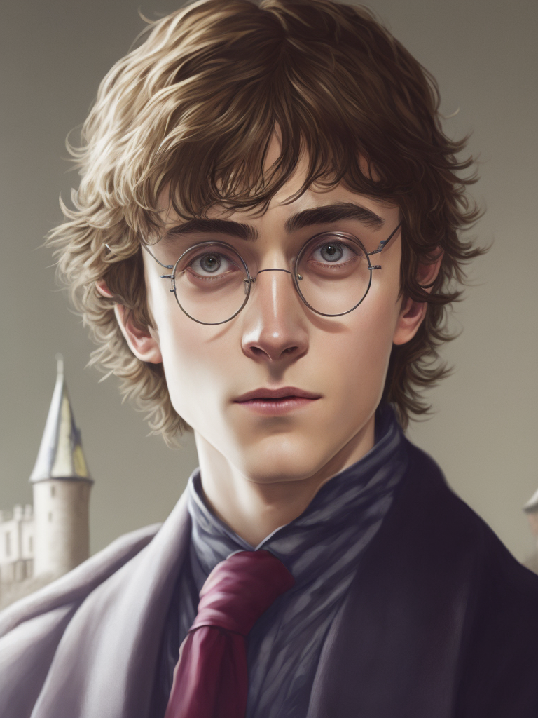 Premium Free ai Images | portrait of harry potter in medieval style ...