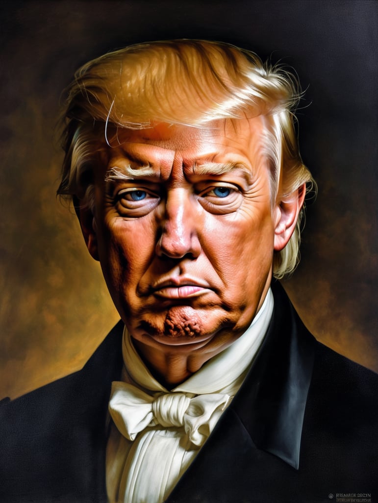 Premium Free ai Images | portrait of donald trump by rembrandt ...