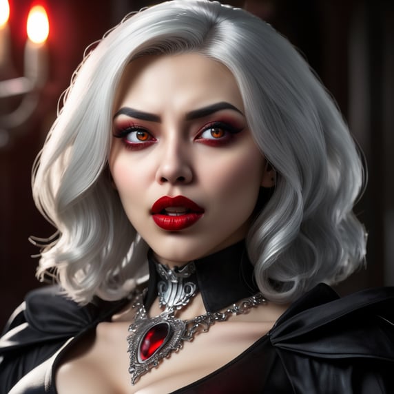 Premium Free ai Images | photorealistic image of vampire with half ...