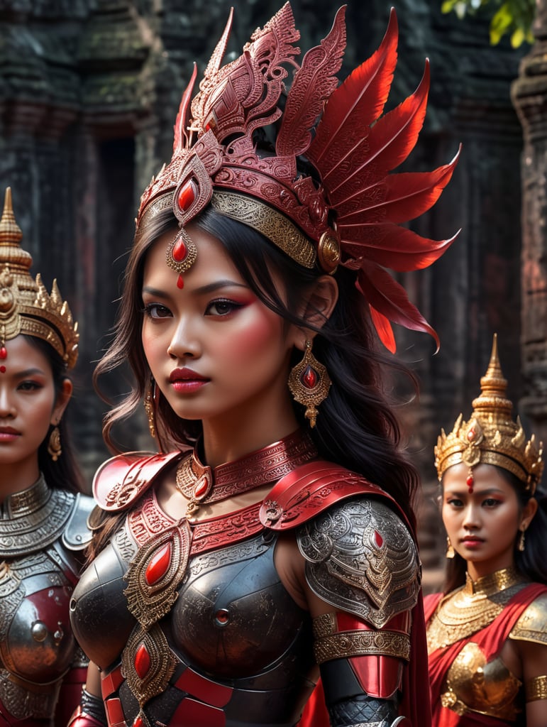 Premium Free ai Images | young beautiful khmer girl in khmer ...