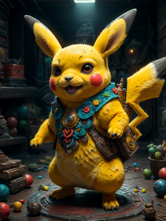 Premium Free ai Images | mexican pikachu