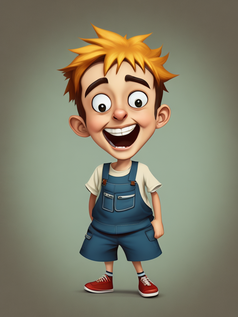 Premium Free ai Images | more stupid cartoon kid with stupid sights ...