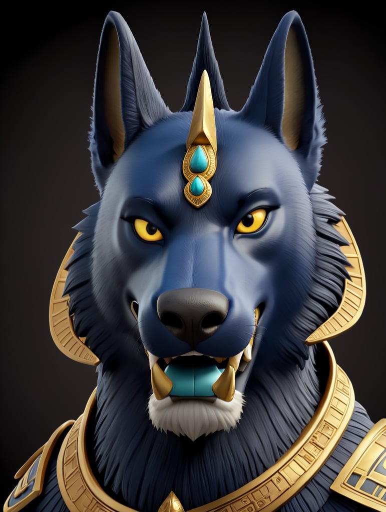 Premium Free ai Images | egyptian god anubis portrait hyper realistic ...