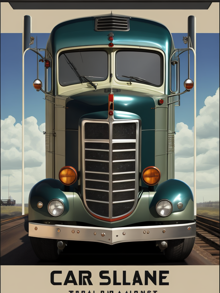 Lumenor AI Image Generation - flat nose truck cabover locomotive train ...