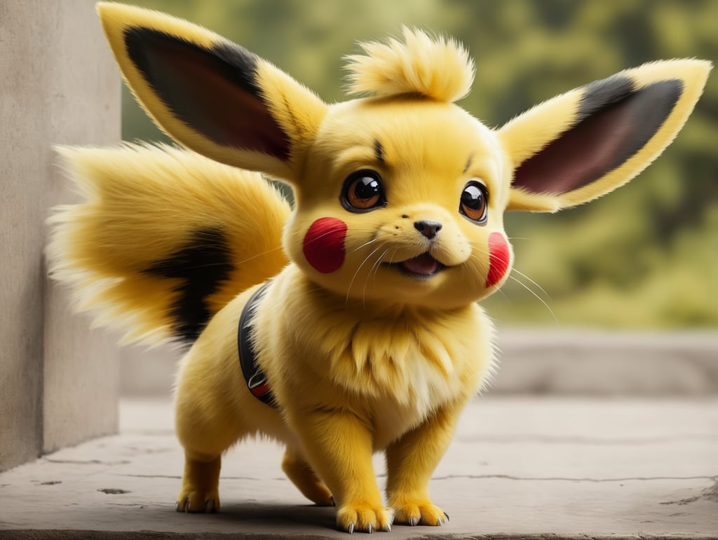 Premium Free ai Images | portrait of pokemon pikachu style of rembrandt