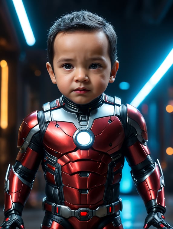 Premium Free ai Images | baby version of ant man marvel with black hair ...