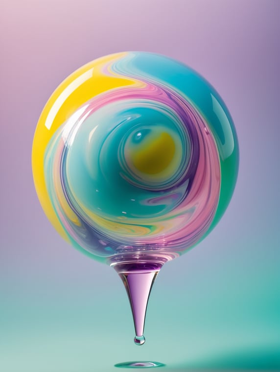 Premium Free ai Images | singular object floating in mid air trippy ...