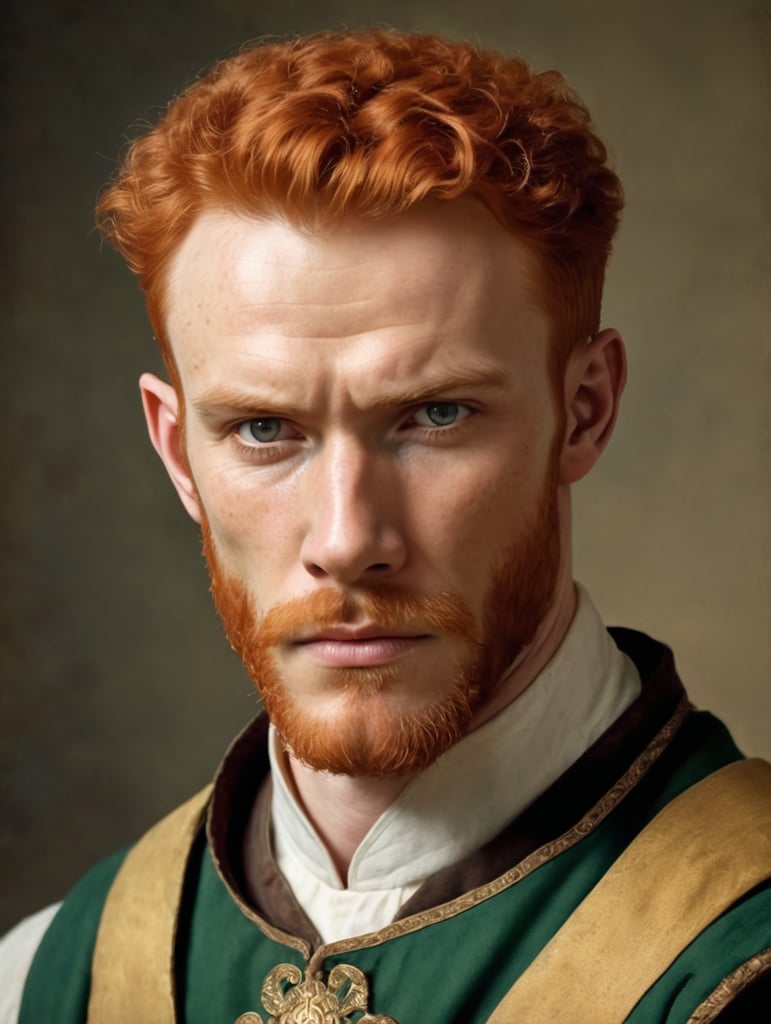 Premium Free ai Images | stron red haired man th century boxer irish ...