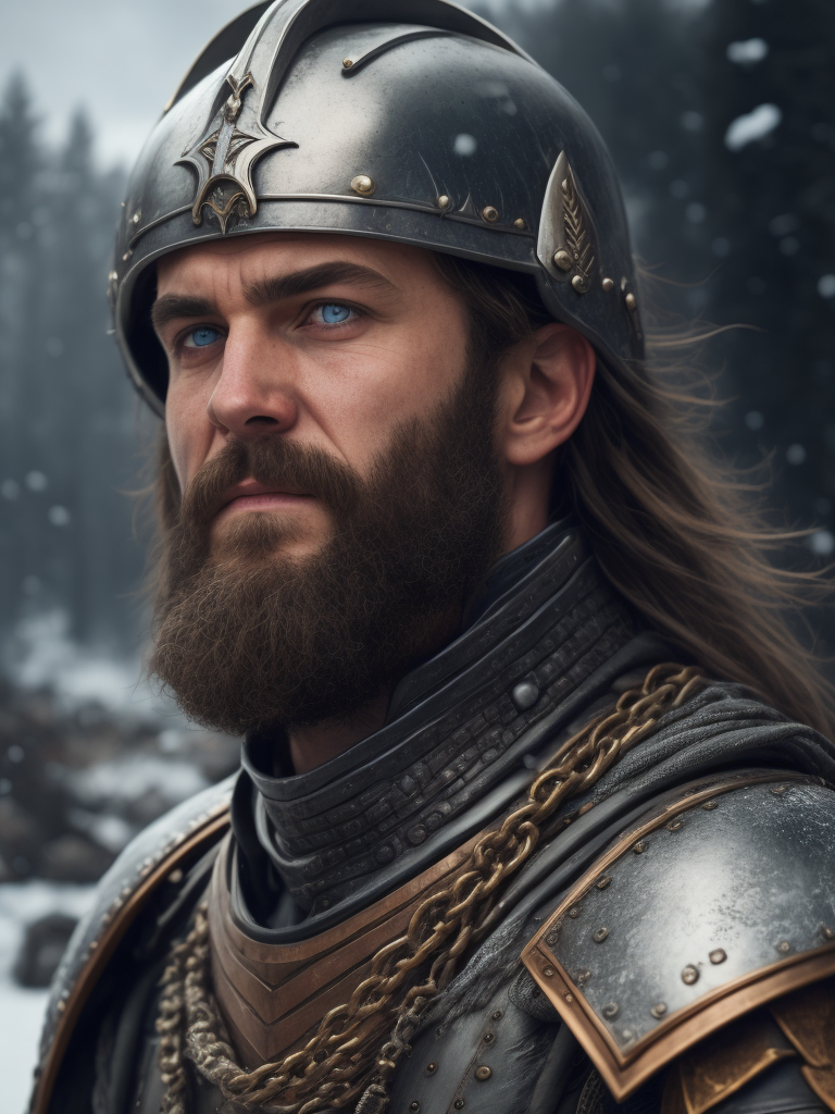 Lumenor AI Image Generation - portrait of medieval slavic warrior with ...