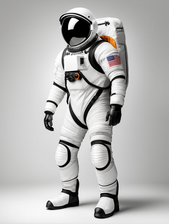 Premium Free ai Images | space suit on white background with sharp edge ...