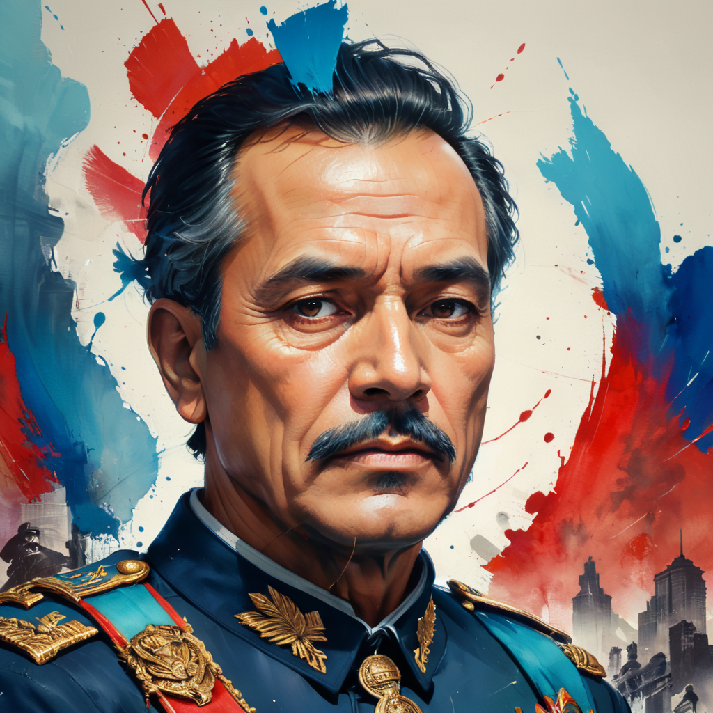 Premium Free ai Images | mexican dictatorship propaganda of general ...