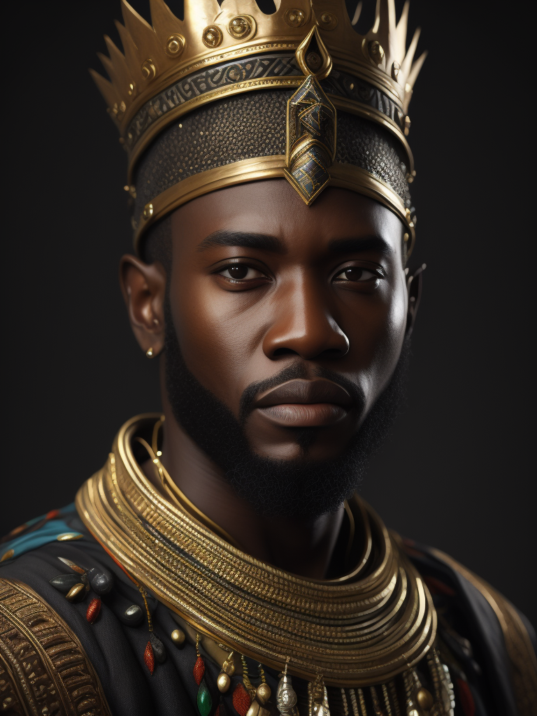 Lumenor AI Image Generation - an african king in traditional clothing ...