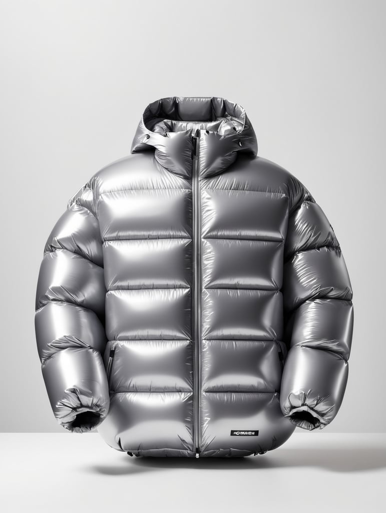 Premium Free ai Images | inflatable chrome minimalist mans puffer ...