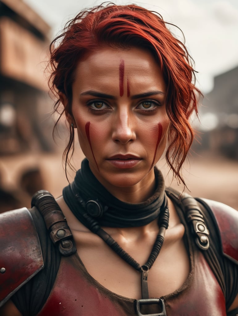 Premium Free ai Images | create an image where the protagonist is red ...