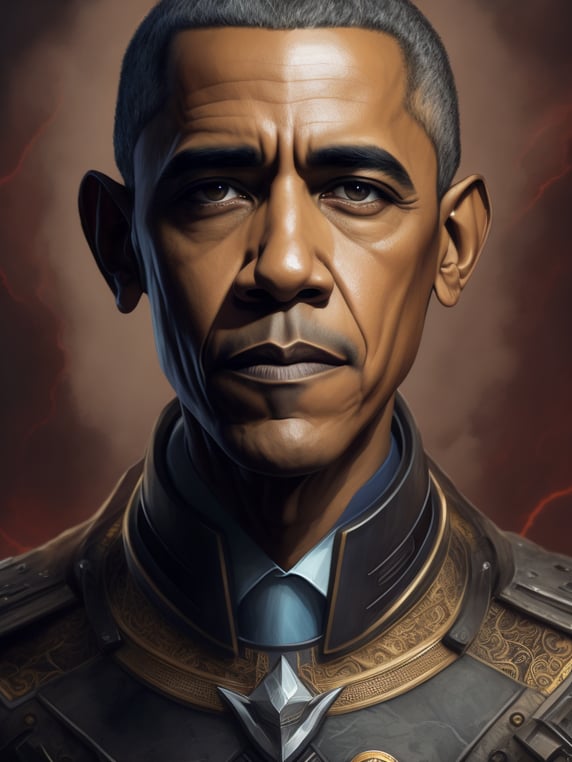 Premium Free ai Images | barack obama hero portrait illustration ...
