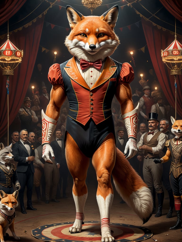 Premium Free ai Images | vintage style circus sideshow poster of full ...