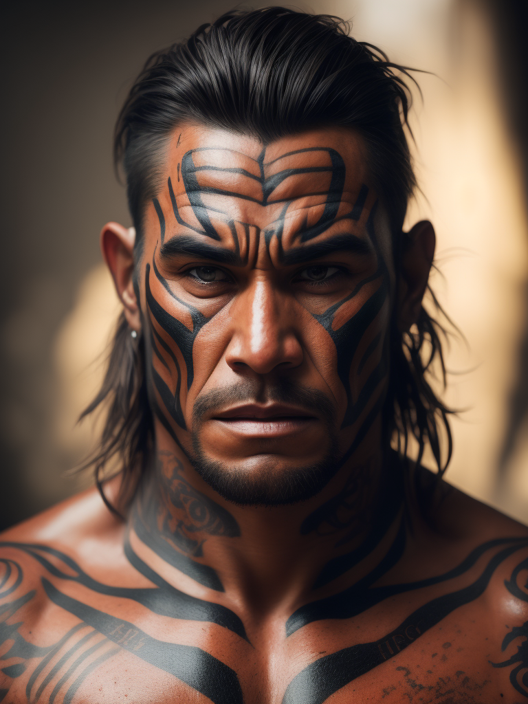 Lumenor AI Image Generation - portrait of powerful muscular new zealand ...
