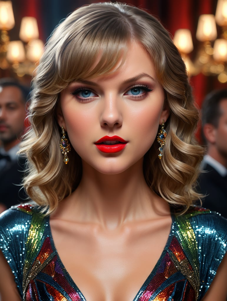 Premium Free ai Images | portrait of taylor swift bright and saturated ...