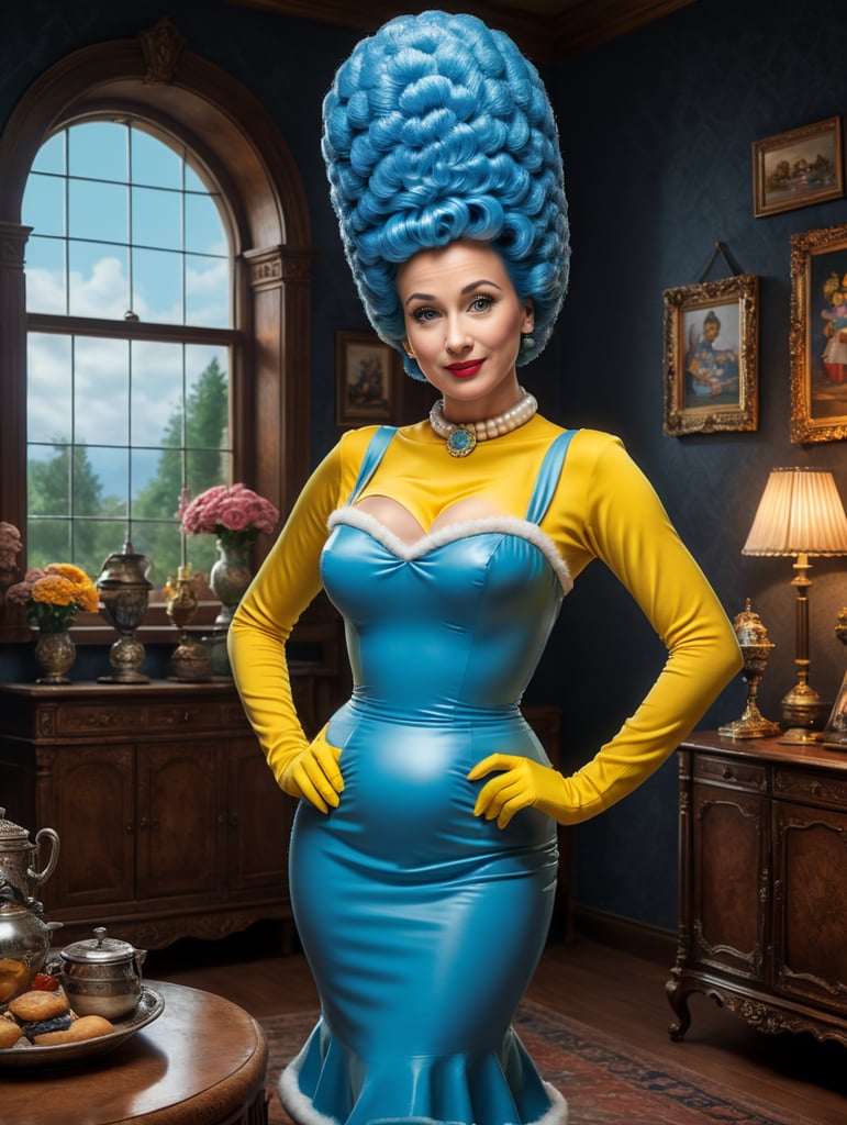 Premium Free ai Images | photorealistic photograph of woman in marge ...