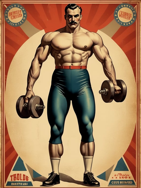 Premium Free ai Images | vintage style circus sideshow poster of full ...