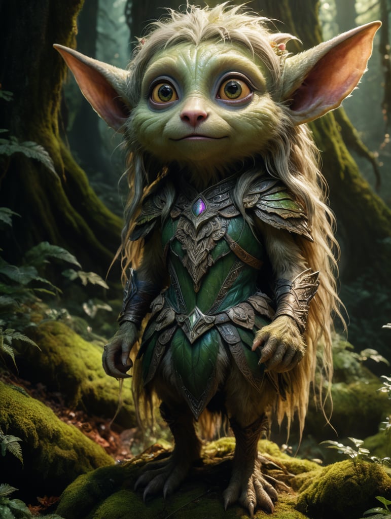 Premium Free ai Images | gelfling furry princess full body life size in ...