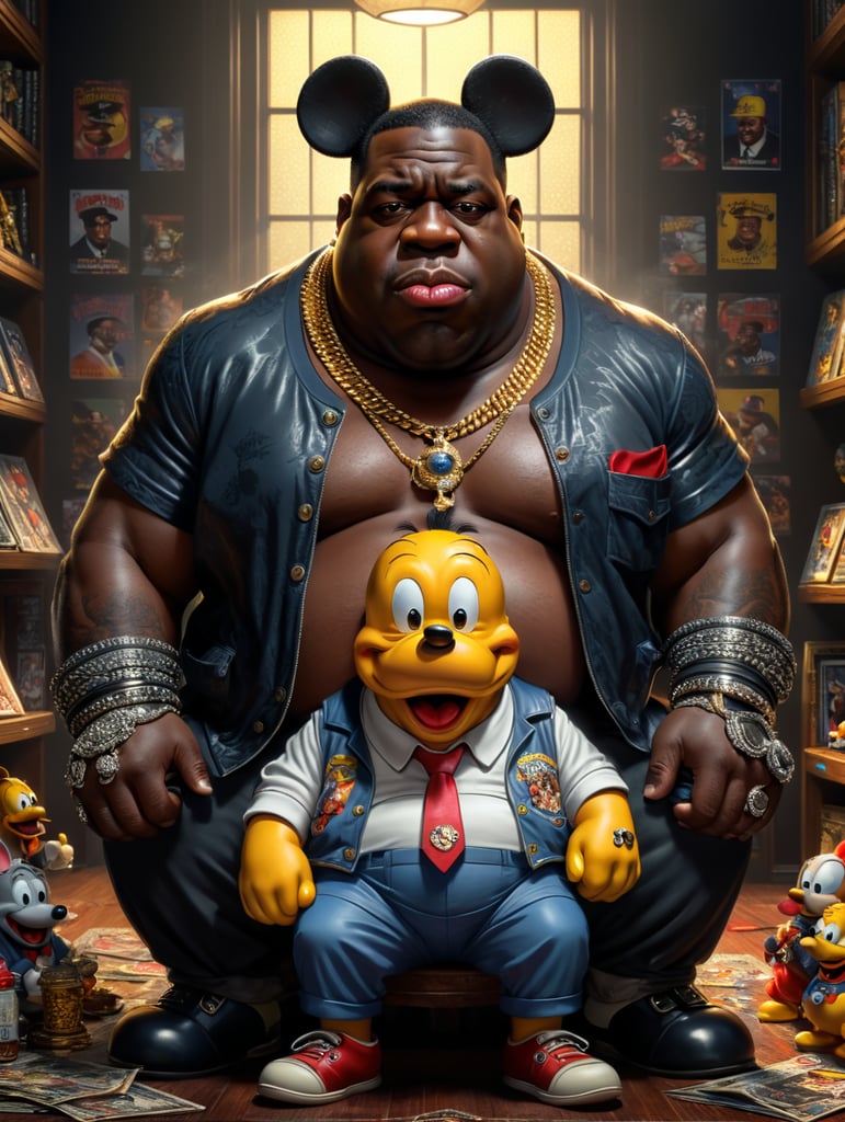 Premium Free ai Images | biggie smalls as cartoon character such as ...