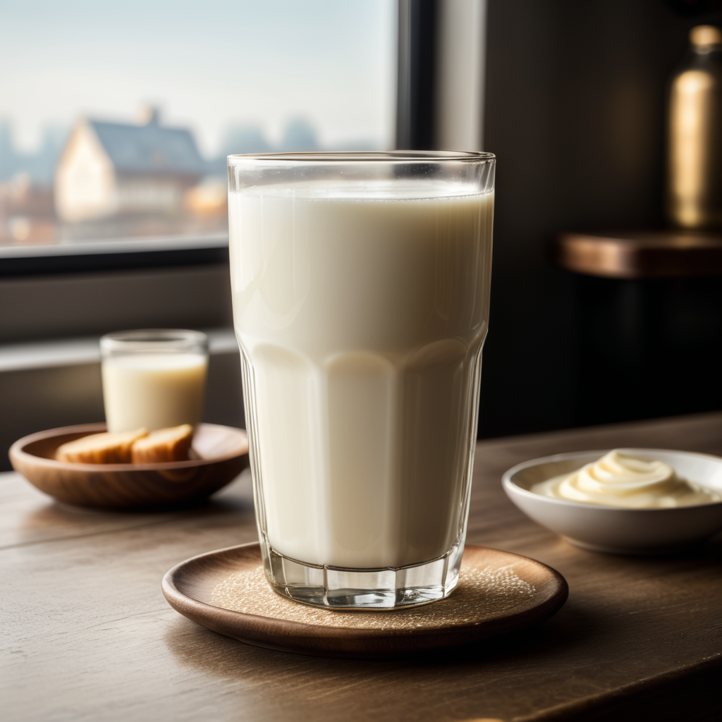 Premium Free ai Images | mockup of glass of milk