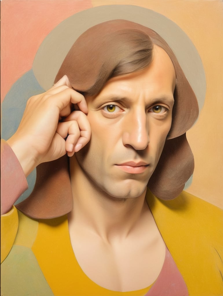 Premium Free ai Images | self portrait pf pablo picasso cubism