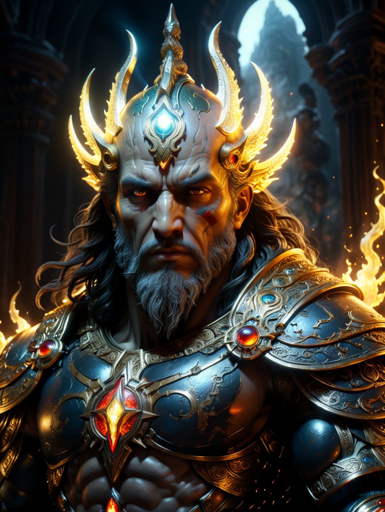 Premium Free ai Images | epic light god realization inside human soul