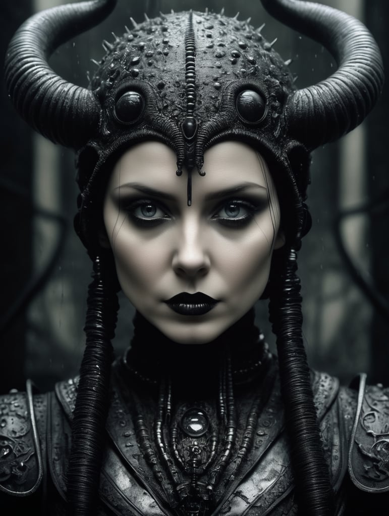 Premium Free ai Images | hyper realistic wednesday adams wet plate ...