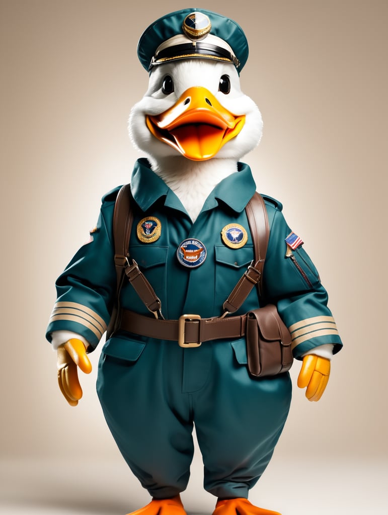 Premium Free ai Images | mallard duck dressed as human commercial ...