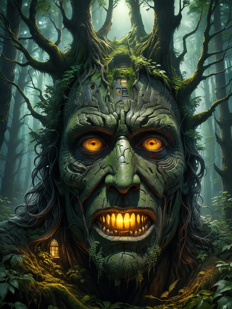 Premium Free ai Images | optical illusion of hidden face hidden in ...
