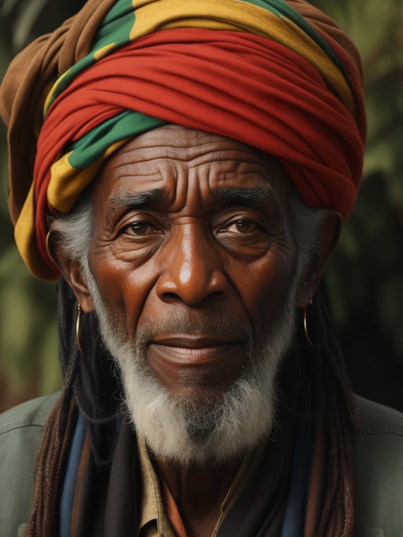 Premium Free ai Images | jamaicas old man portrait realistic image lots ...